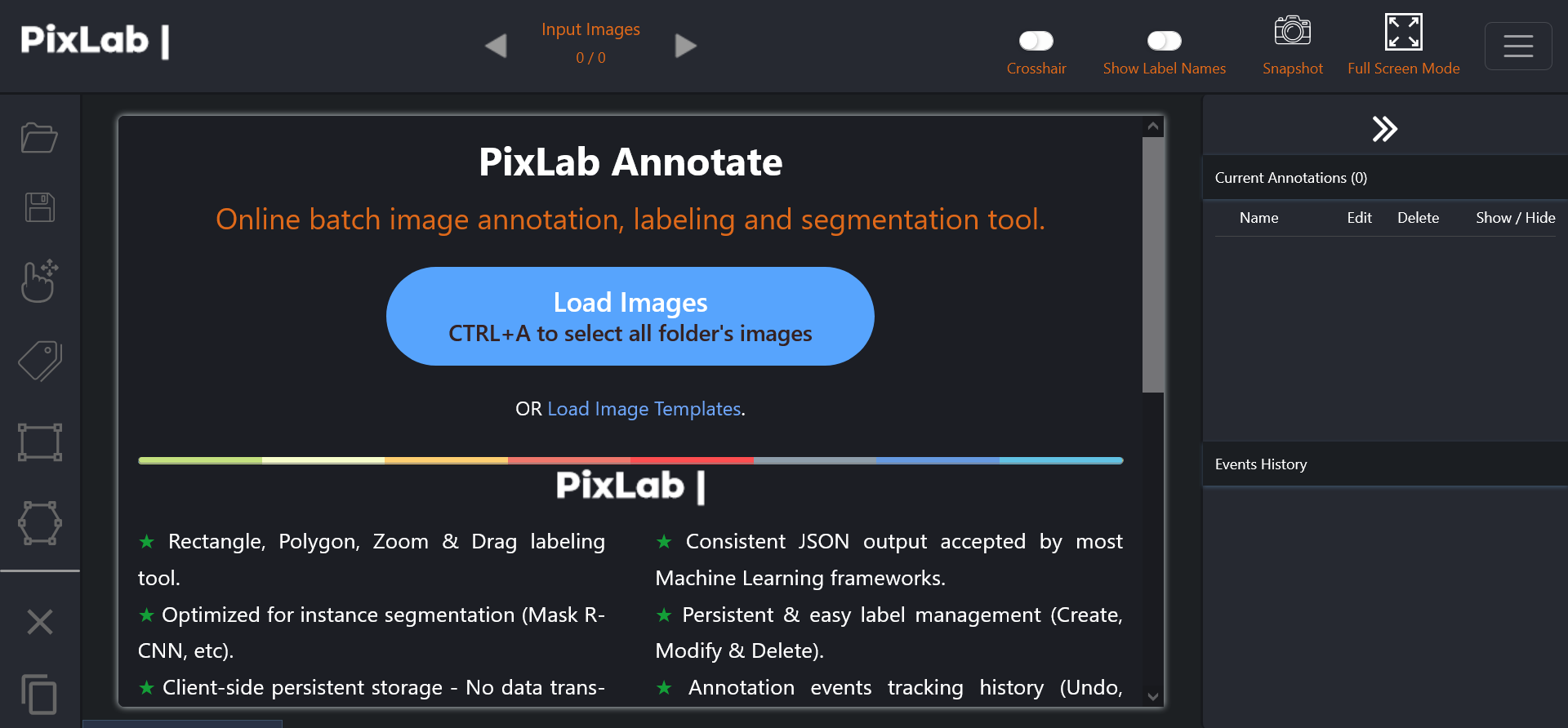 Annotate - Online Bulk Image Annotation, Labeling & Segmentation Tool By PixLab