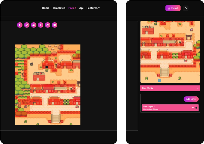 Online Tilemap Editor - Free 2D Tile Map Editor and Level Maker by PixLab